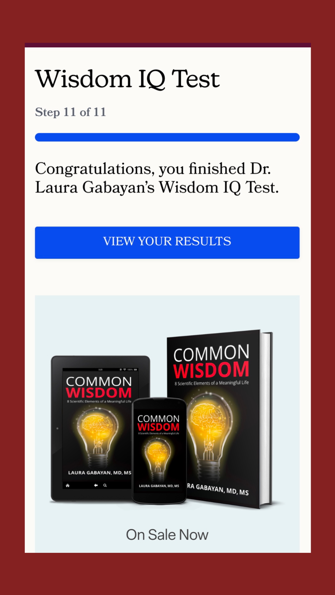 Dr. Laura Gabayan Announces New Wisdom IQ Test Soft Launch based on ...